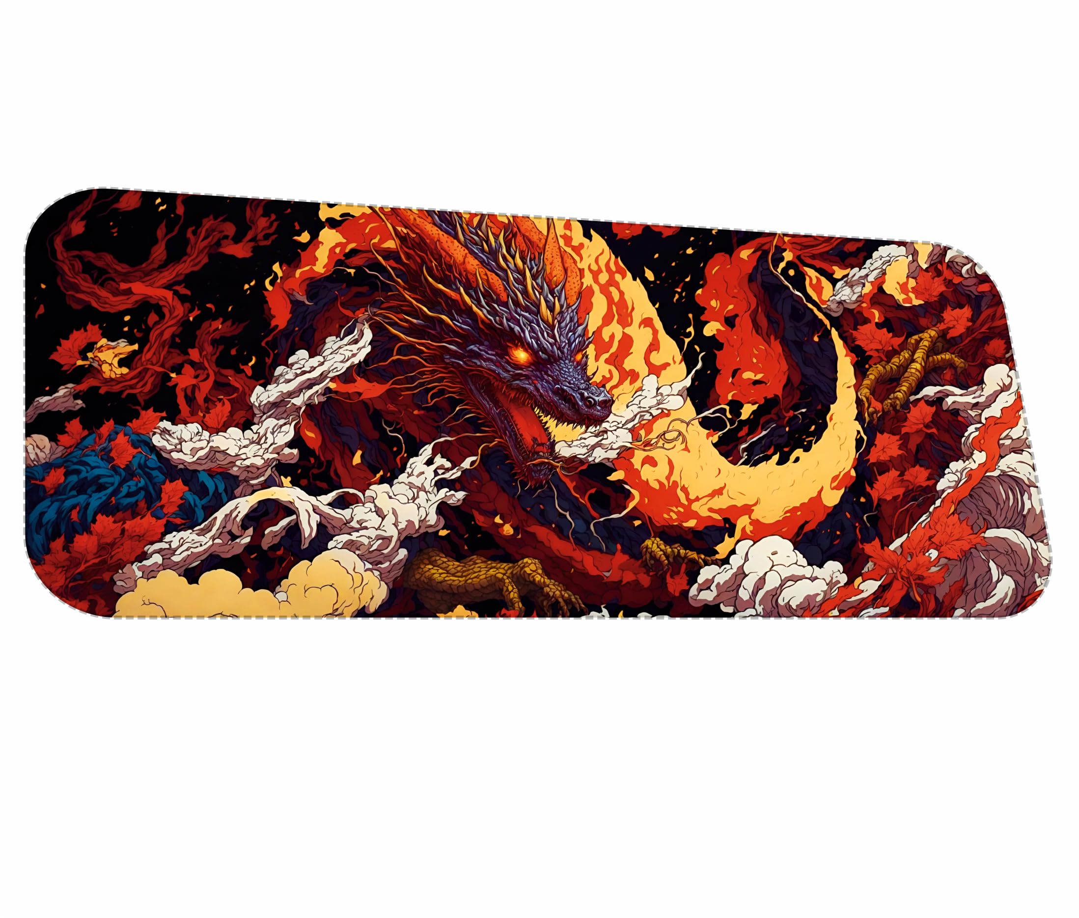 Mouse Pad Gamer Dragão de Fogo 90x40 mousepad gamer Extra Grande ...