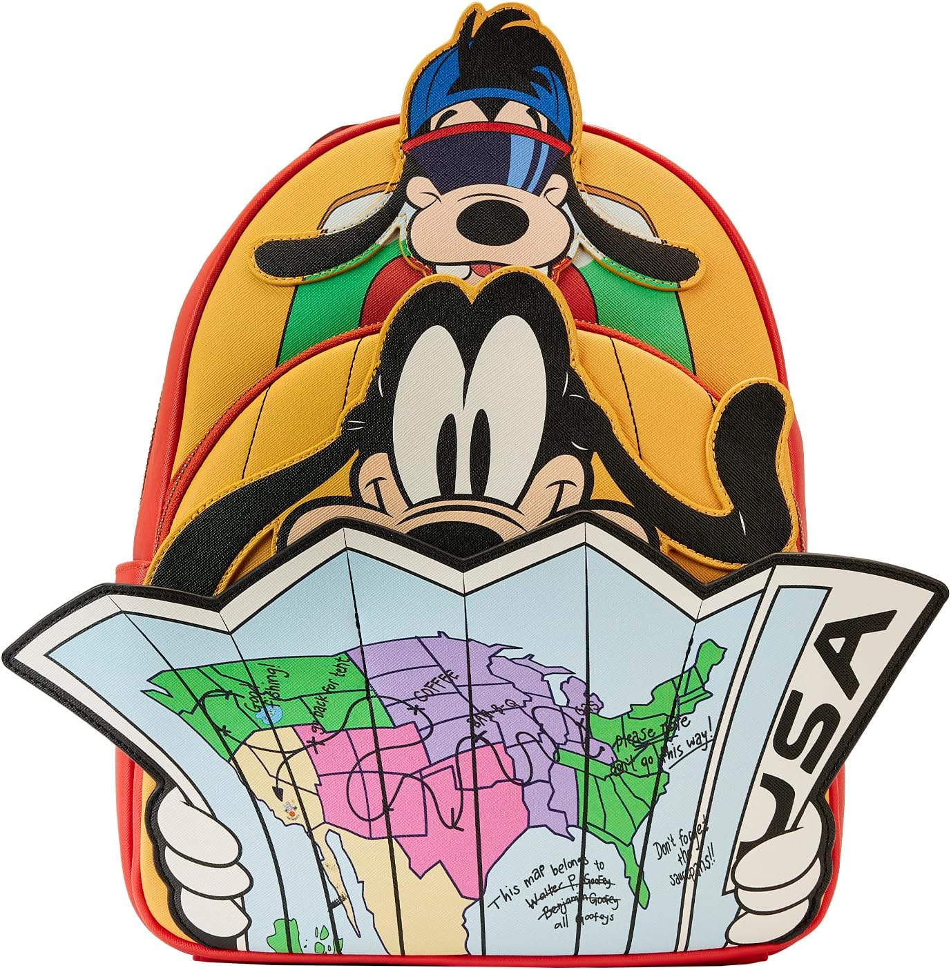 Amazon.com | Loungefly Disney A Goofy Movie Road Trip Standard Backpack ...