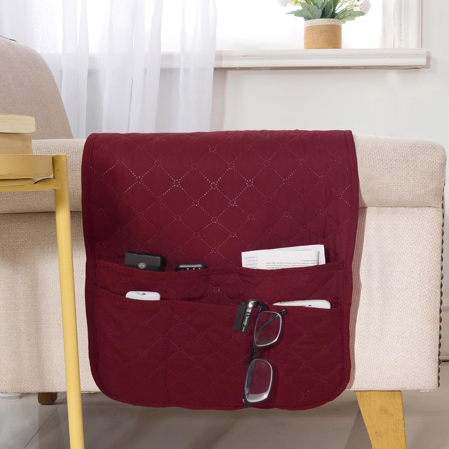 Amazon.com: luckyjoyreal Armchair Caddy for Couch Remote Control Holder ...