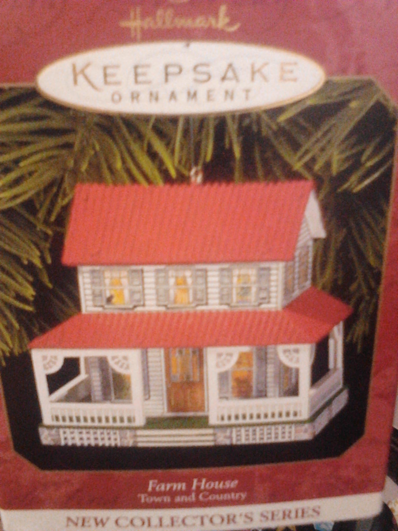 Amazon.com: Hallmark Keepsake Ornament Farm House Town and Country 1st ...