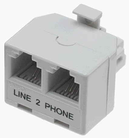 Amazon.com: AT&T 16598 2-Line Adapter (White) : Electronics