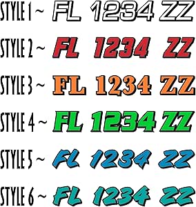 Amazon.com: Boat Registration Numbers & Letters 2CL / 2 Pack Custom 3 ...