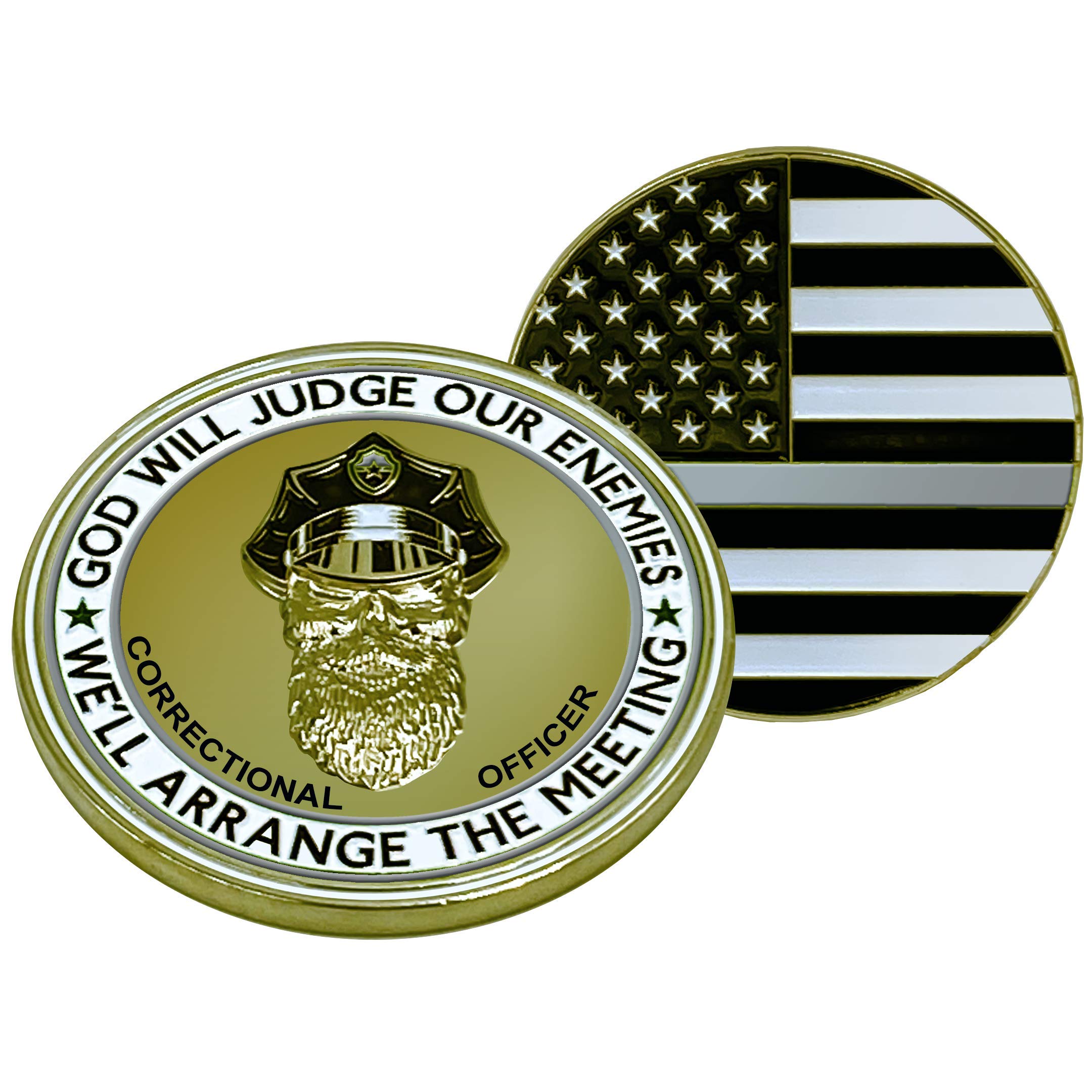 Buy EL1-009 Thin Gray Line Correctional Officer CO God Will Judge Beard ...