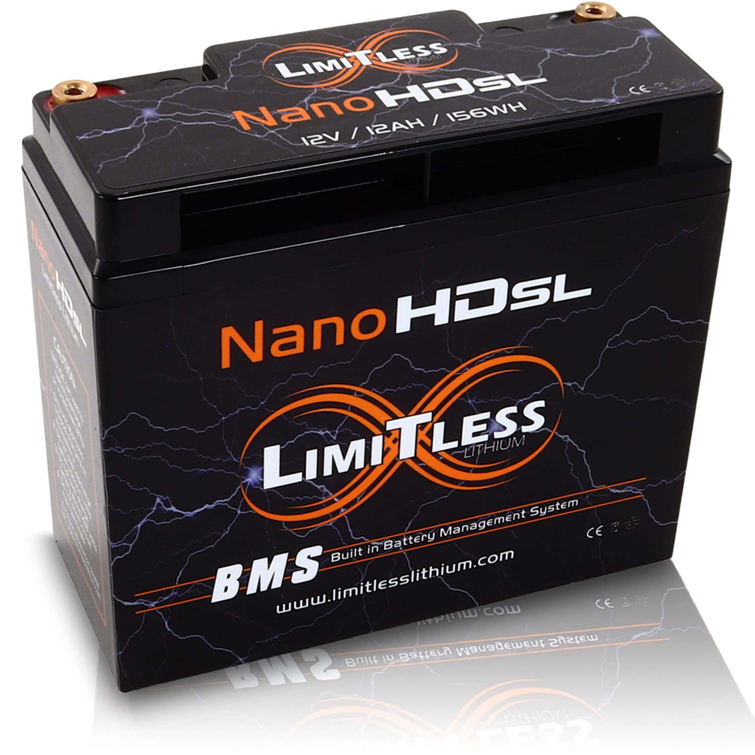 Amazon.com: Limitless Lithium Nano-HD SL 12AH Motorcycle Power Sports ...