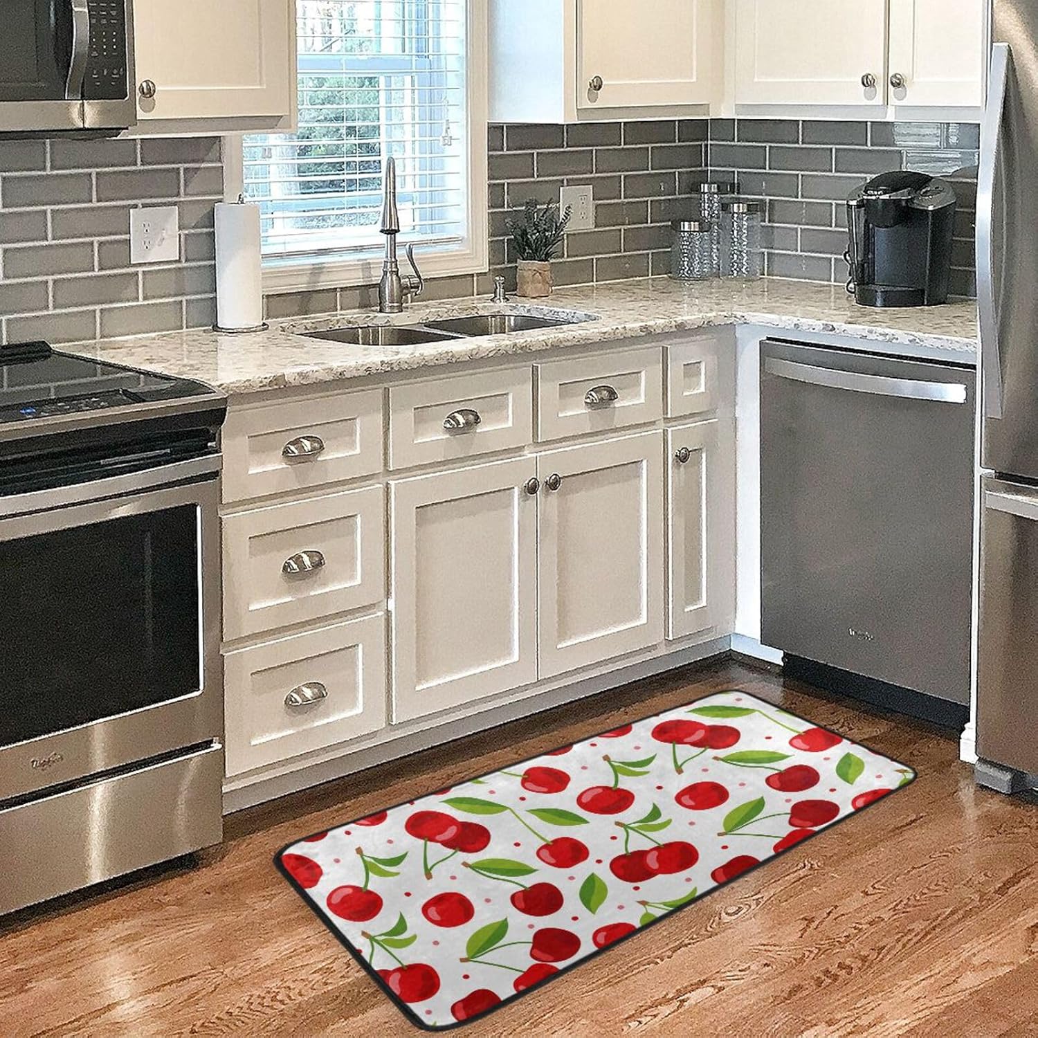 Amazon.com: Cherry Fruits Kitchen Rugs Floor Mat Anti Fatigue Kitchen ...