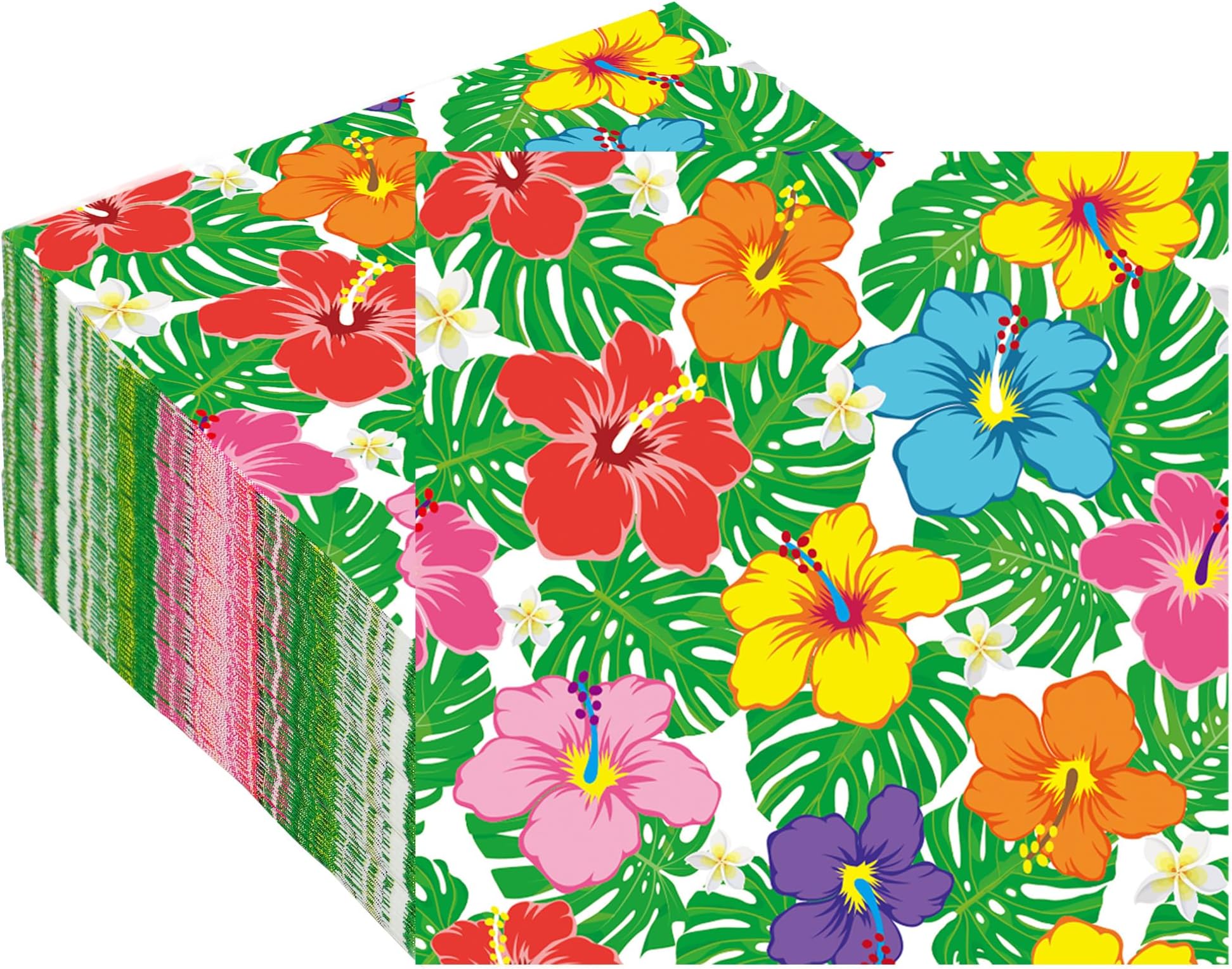 Amazon.com: peony man 50 PCS Hawaiian Cocktail Napkins Tropical Luau ...