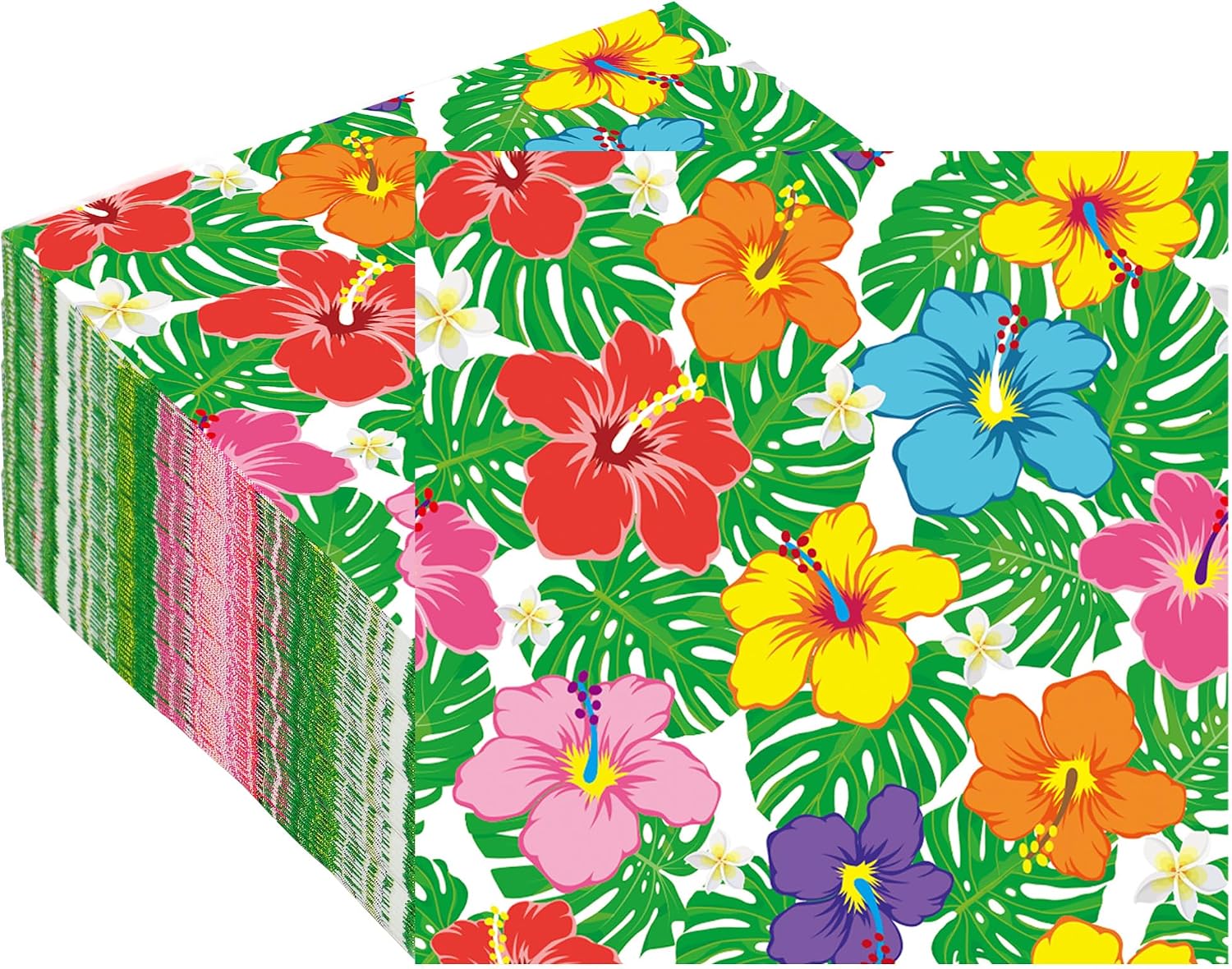 Amazon.com: peony man 100 PCS Hawaiian Cocktail Napkins Tropical Luau ...