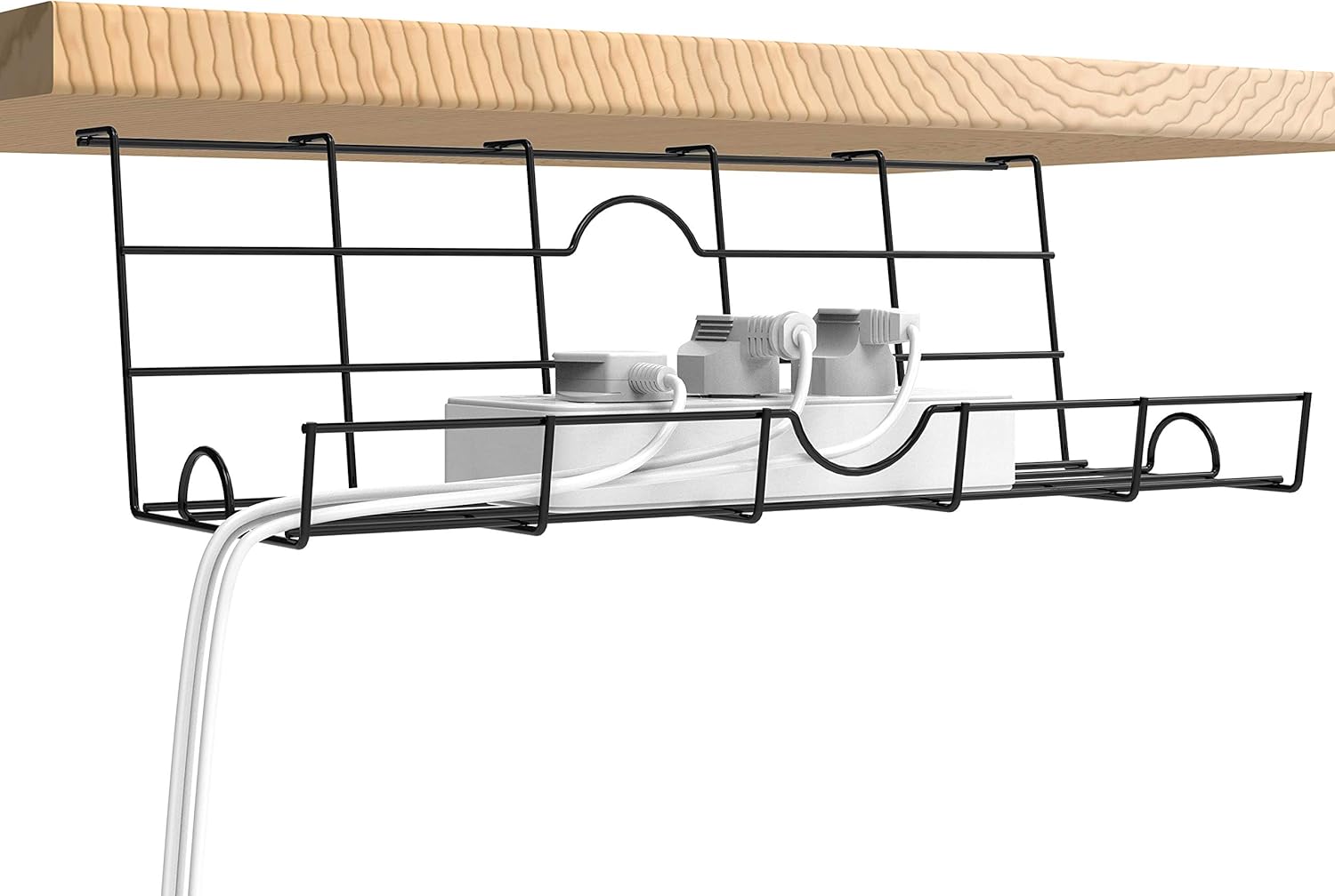 Desk Cable Management Tray, 2 Pack Cable Organizer for Wire Management ...