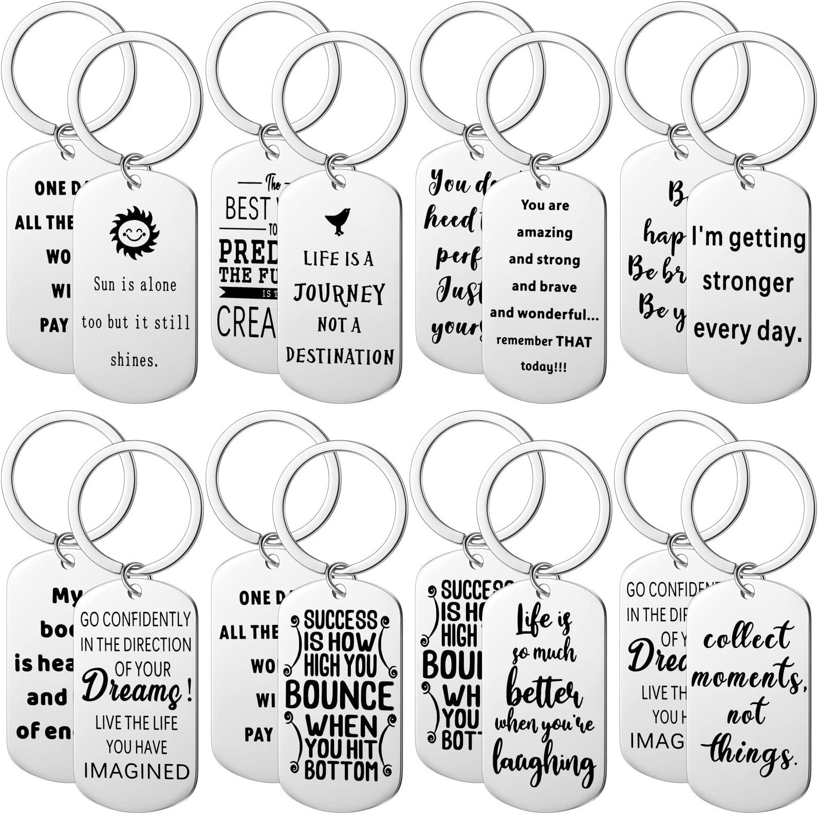 Amazon.com: (12-pack) Inspirational Quote Keychains - Dream, Achieve ...