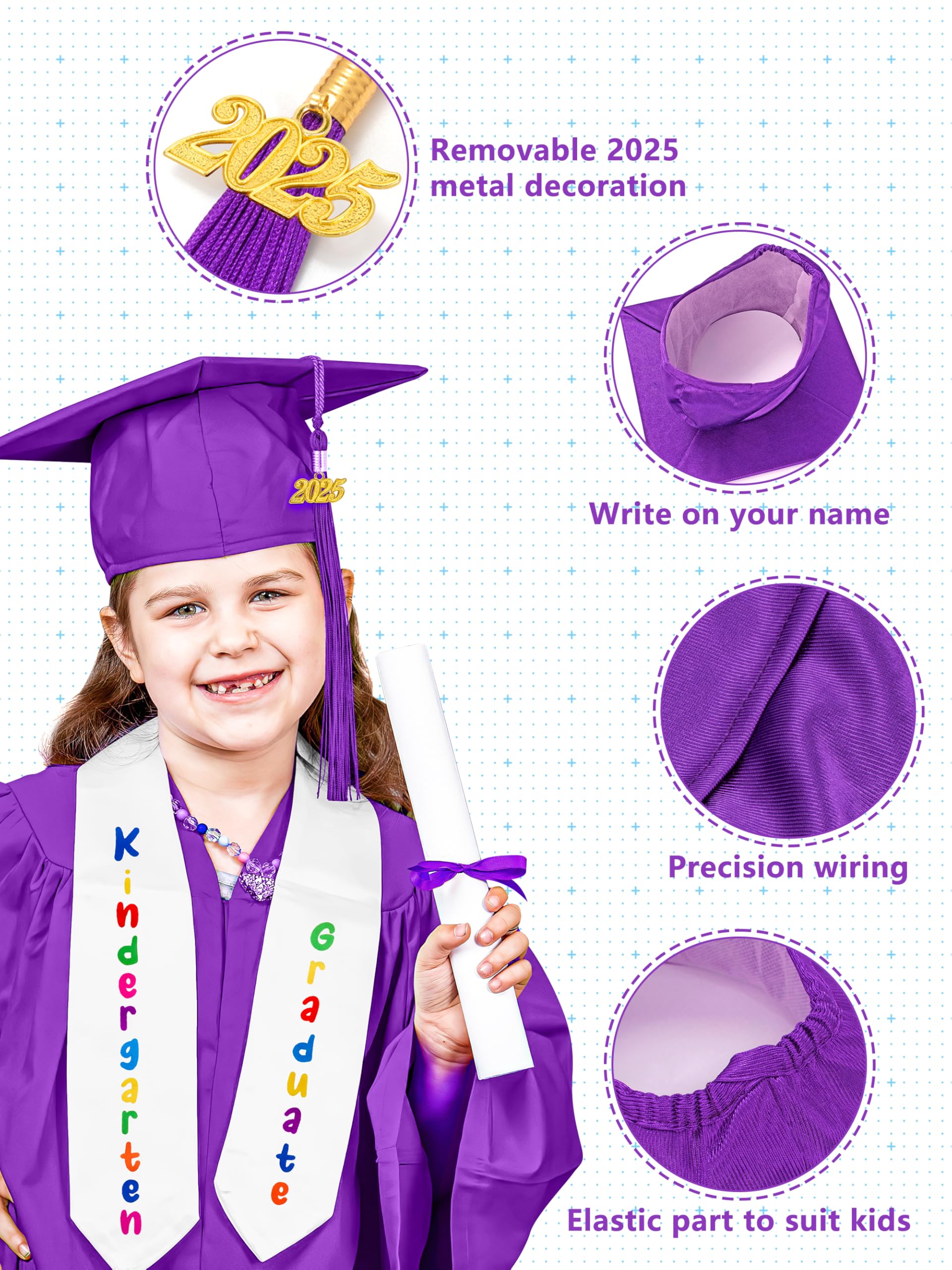 Snapklik.com : QZYL Kindergarten Graduation Cap And Gown, Unisex ...