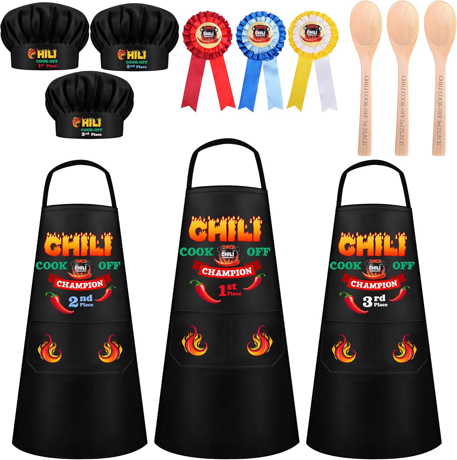 Amazon.com: Iceyyyy 12 Pcs Chili Cook Off Chef Set - Cookoff Prizes 1st ...
