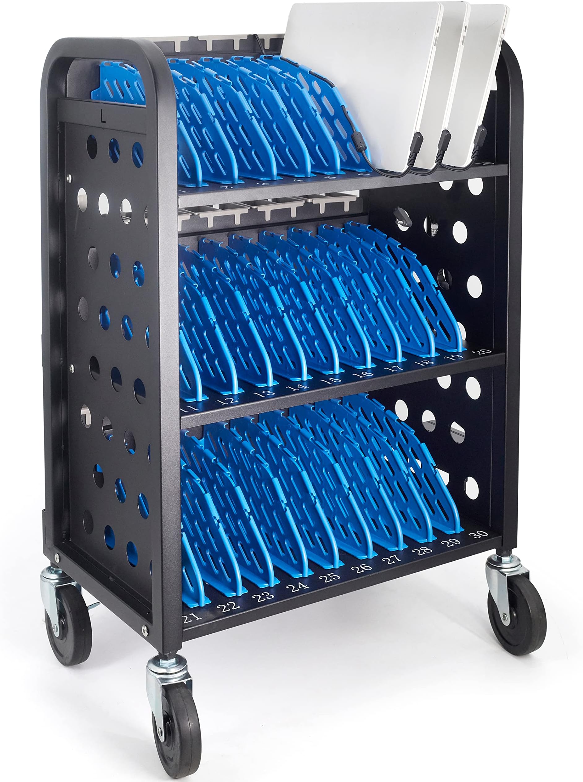 Amazon.com: Laptop Charging Cart with Wheels - 10-Slot Chromebooks ...