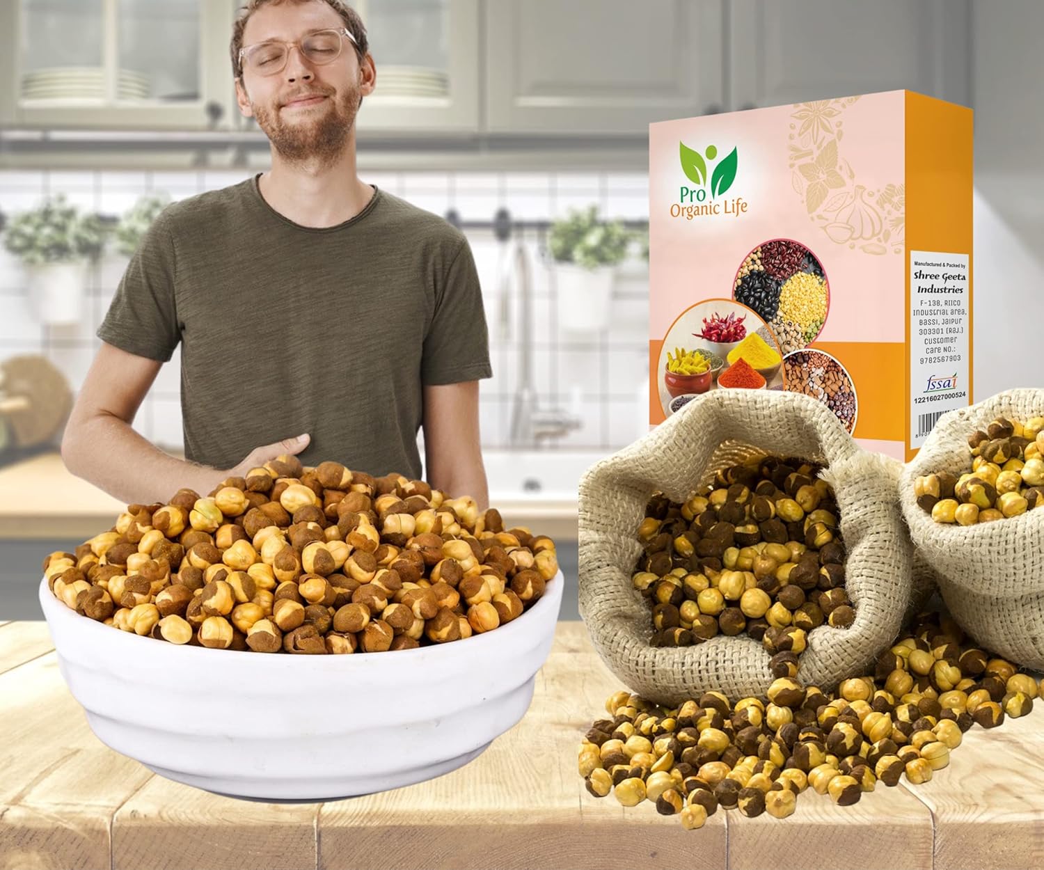 Pro Organic Life Snacks (roasted chana) : Amazon.in: Grocery & Gourmet ...