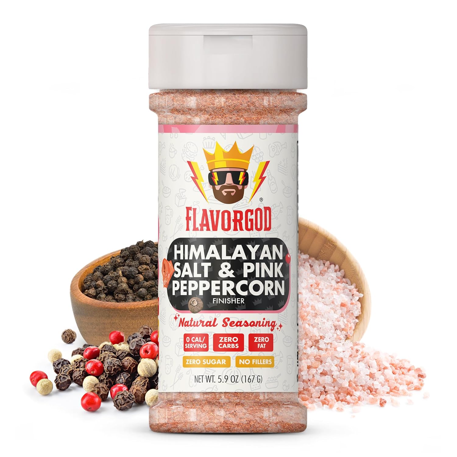 Amazon.com : Himalayan Salt & Pink Peppercorn Finisher by Flavor God ...