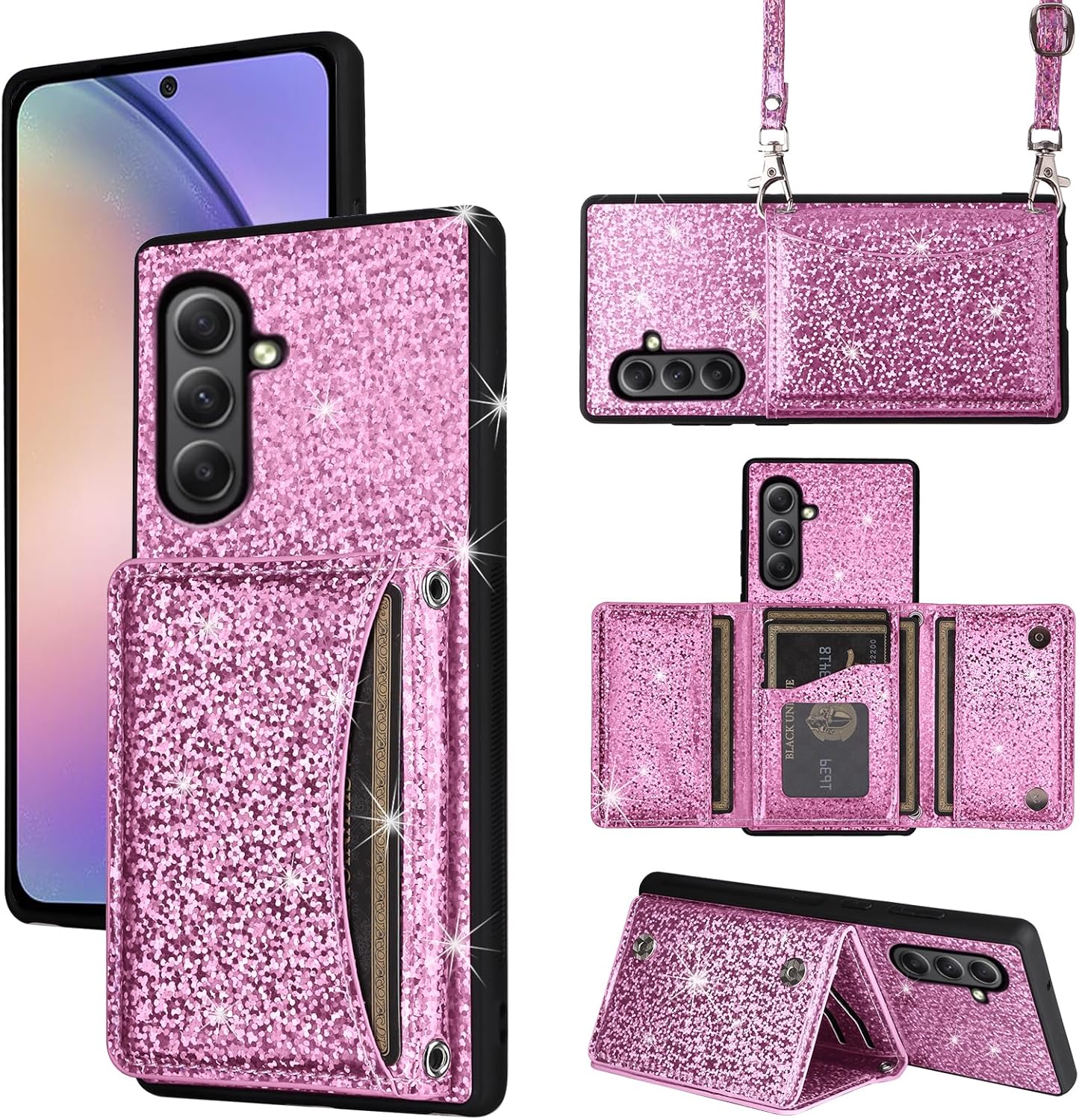 Amazon Com Furiet Wallet Case For Samsung Galaxy A G With Shoulder Strap Card Slots Thin