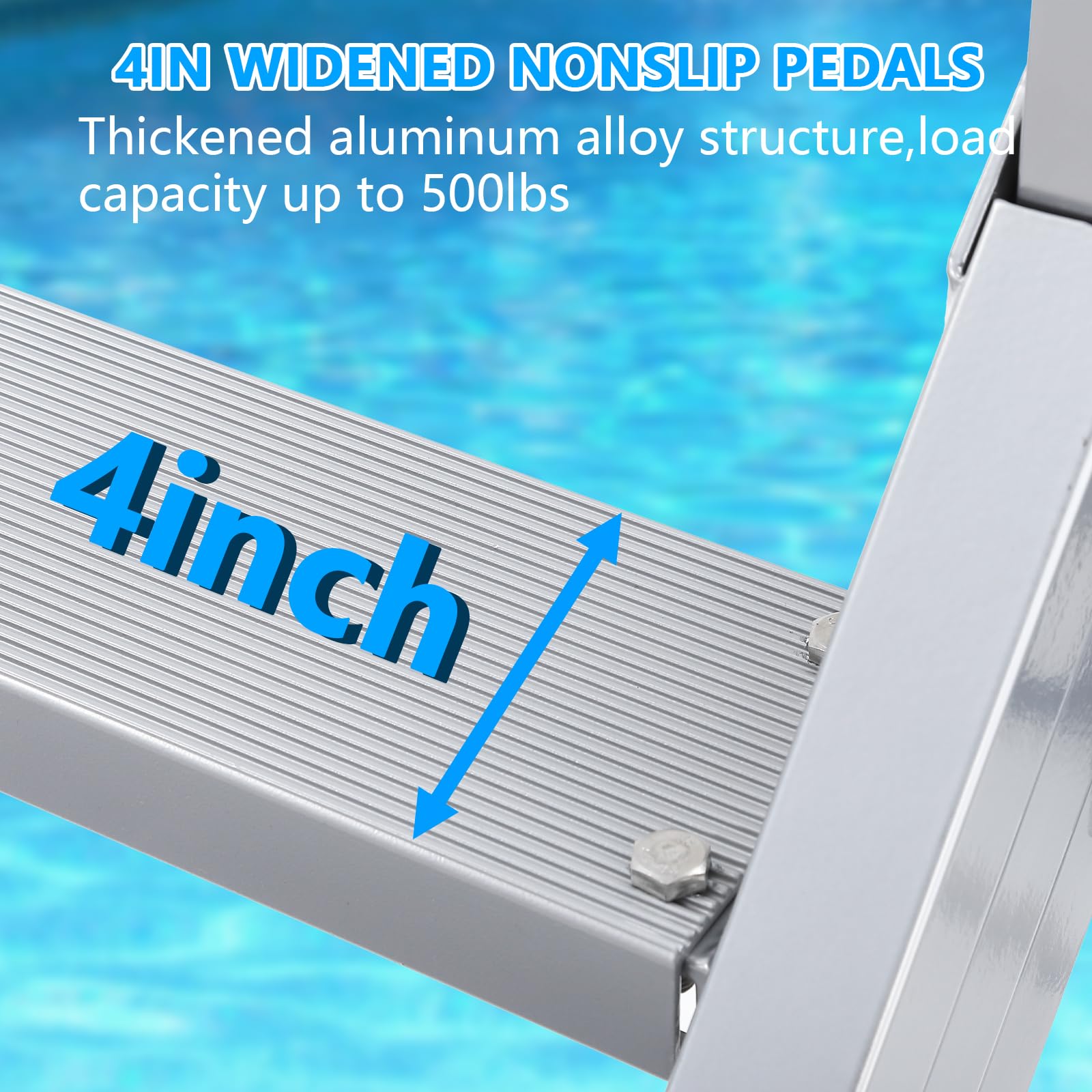 Snapklik.com : Dock Stairs, 500lbs Load Pool Steps,Pontoon Boat Ladder