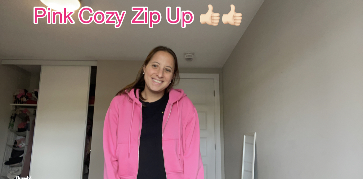 Watch Comfy and cozy pink zip review on Amazon Live