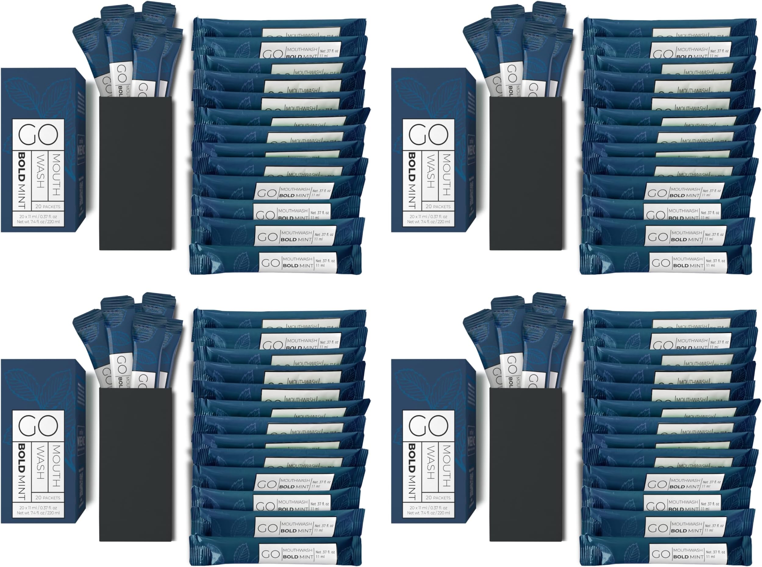 Amazon.com: Go Mouthwash Bold Mint- Travel Size Mouthwash Packets ...