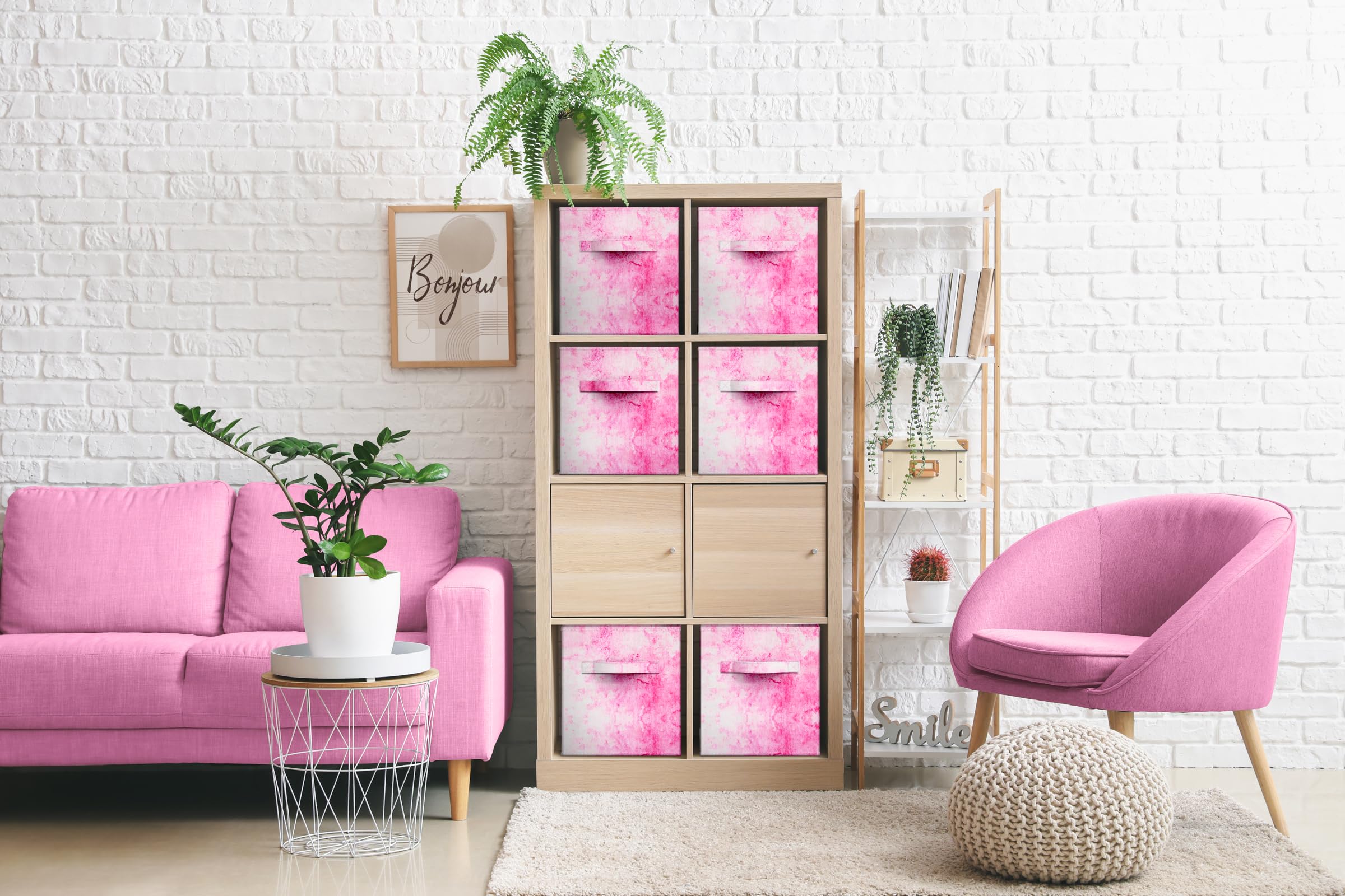 Snapklik.com : Sorbus Fabric Storage Cubes - 6 Foldable Tie Dye Storage ...