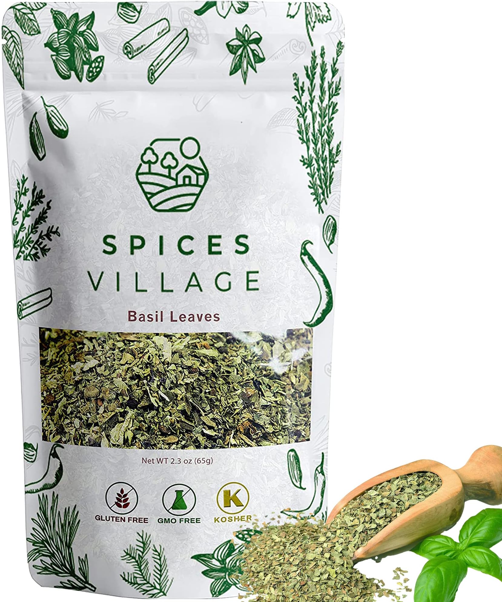 Amazon.com : SPICES VILLAGE Dried Basil (2.3 oz), Basil Spice, All ...