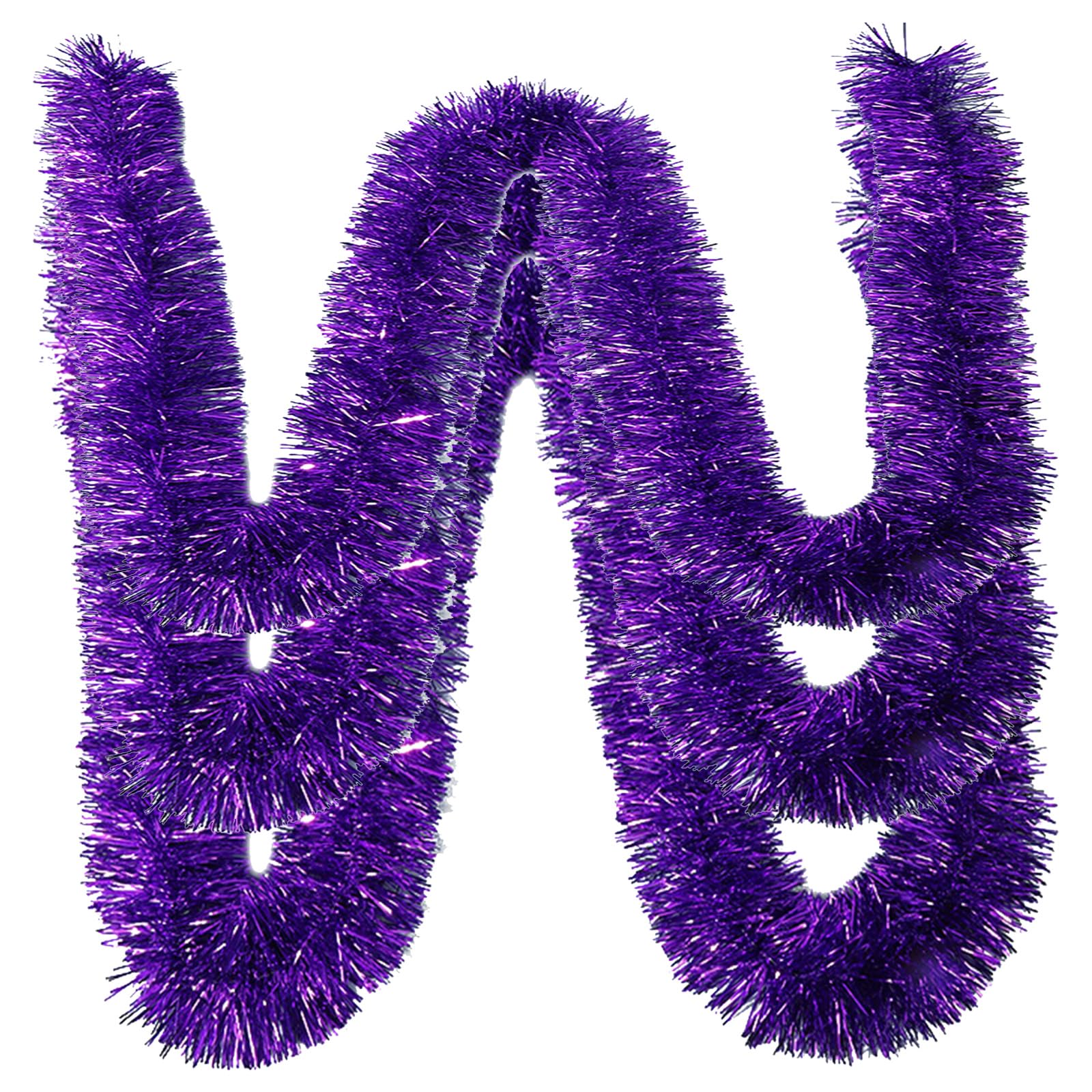 Amazon.com: Yugada 150 FT Purple Tinsel Garland Christmas Tinsel ...