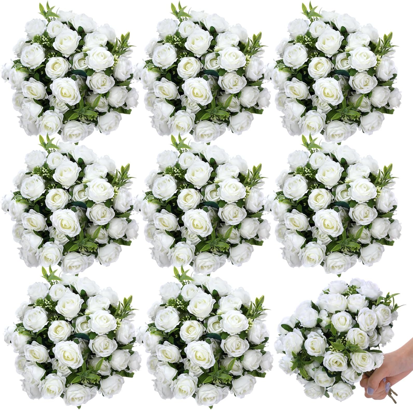 Amazon.com: Zeyune 8 Pack 12 Inch Valentine's Day Artificial Rose ...