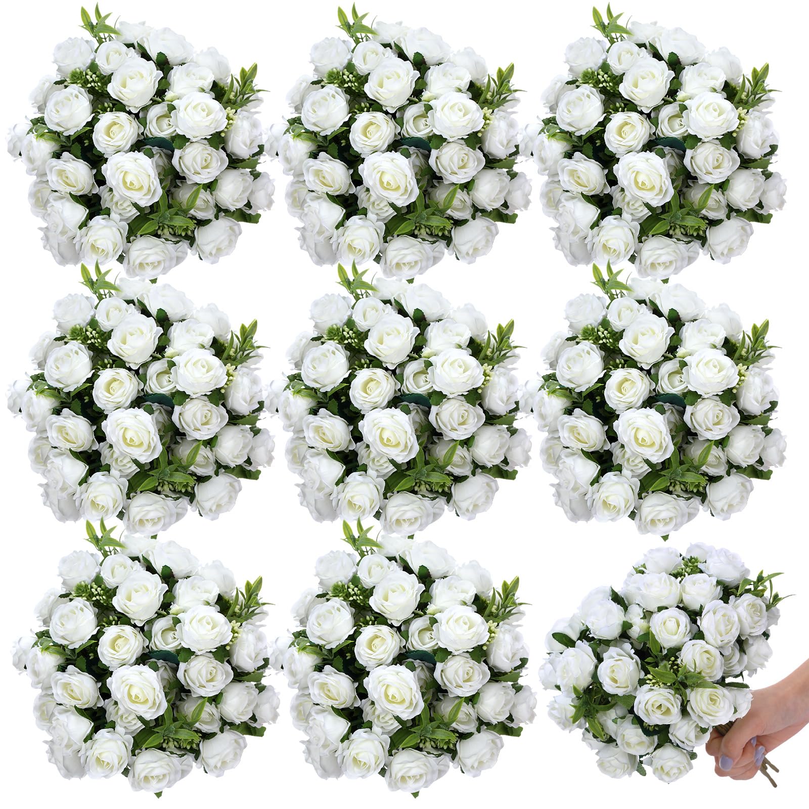 Amazon.com: Zeyune 8 Pack 12 Inch Valentine's Day Artificial Rose ...