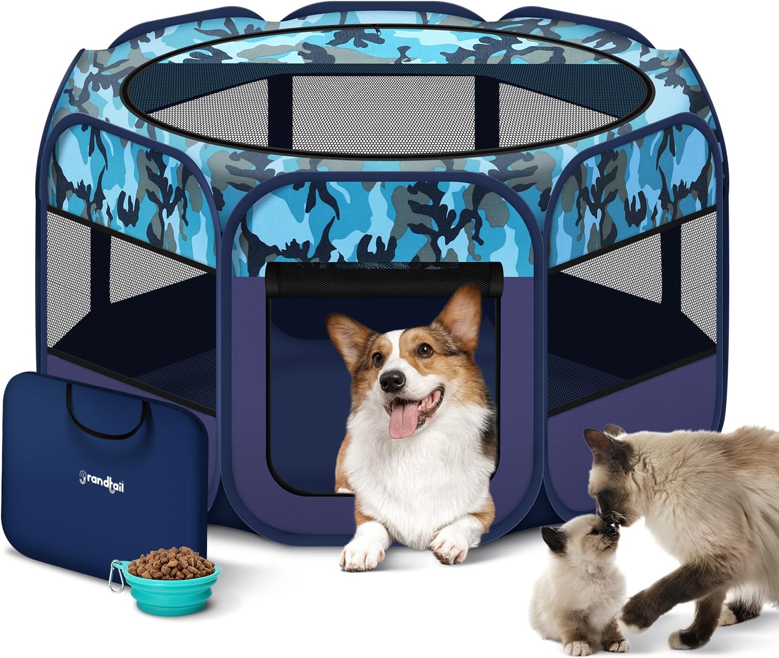 Amazon.com : Veehoo Portable Dog Playpen - Medium Dog Playpen Indoor ...
