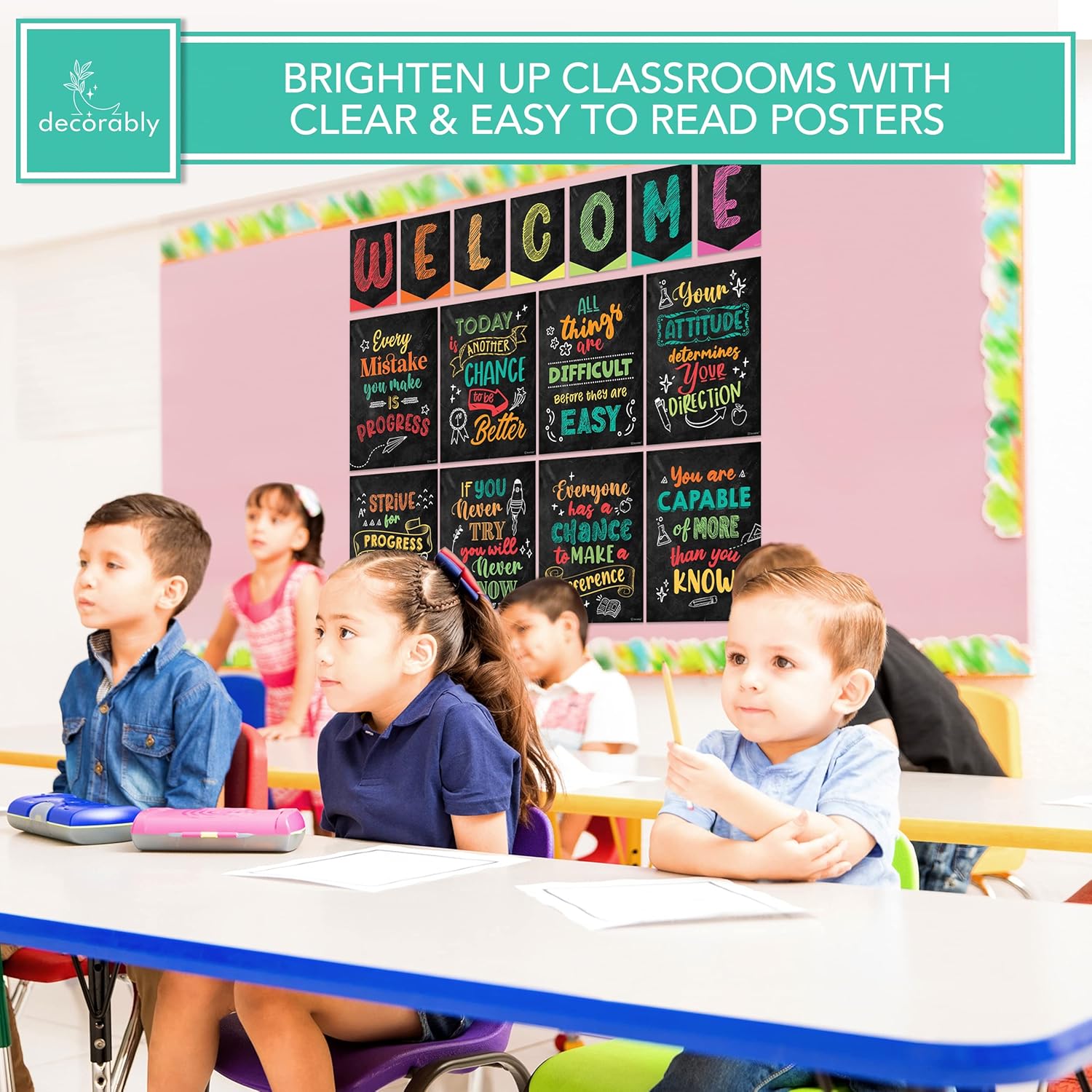 Letrero de bienvenida de pizarra para aula 15 letreros de bienvenida ...