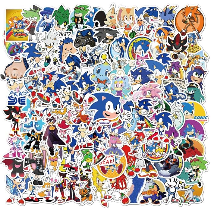Buy 100 Pcs Stickers for Sonic,Sonic The Hedgehog Stickers for Teens ...