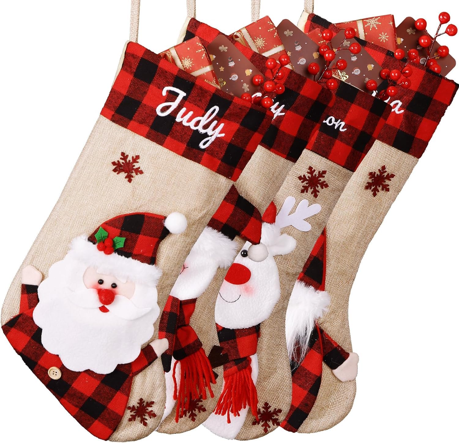 Amazon.com: Bemaystar Personalized Christmas Stockings - 18'' Custom ...
