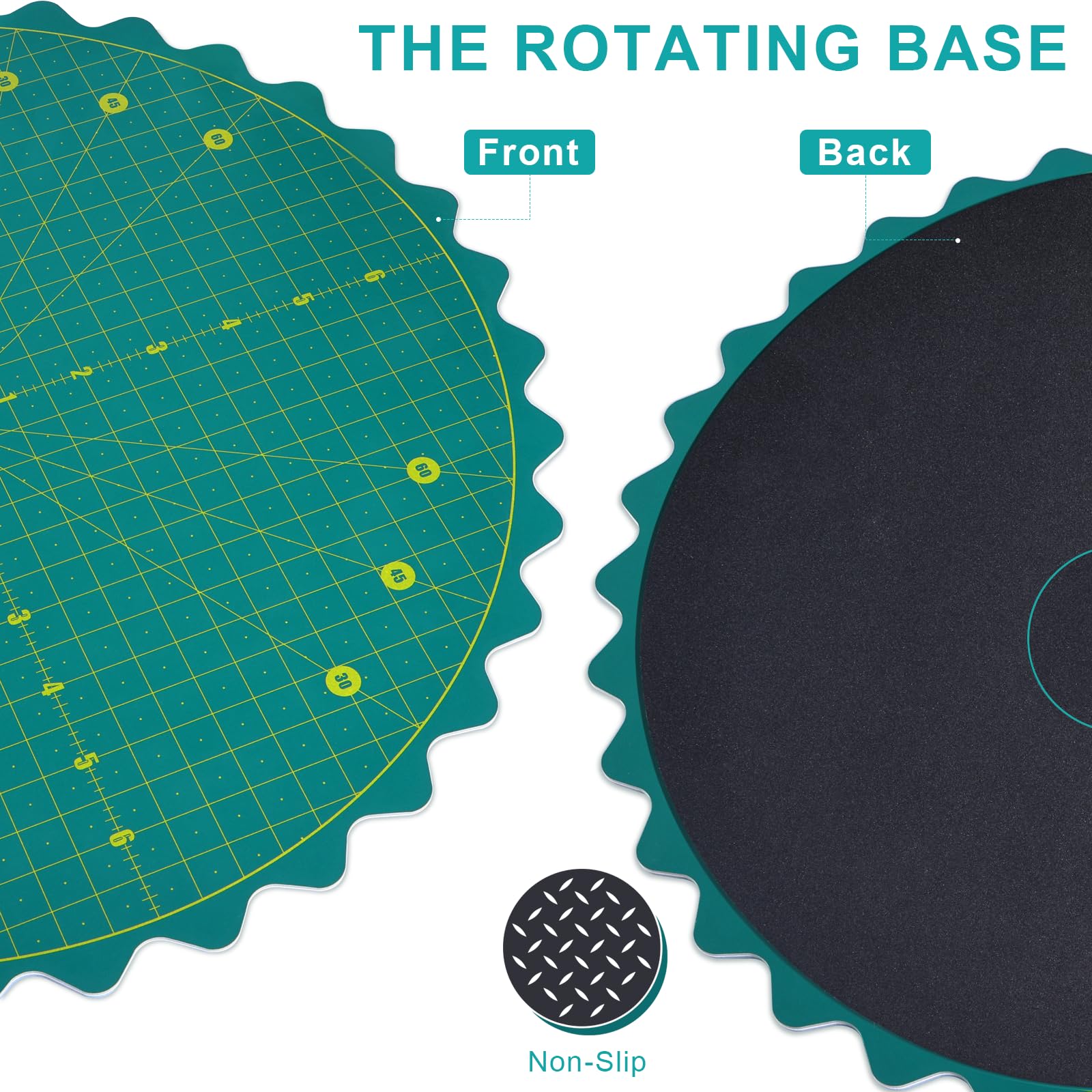 Snapklik.com : Round Rotating Cutting Mat 8, Self Healing Rotary ...