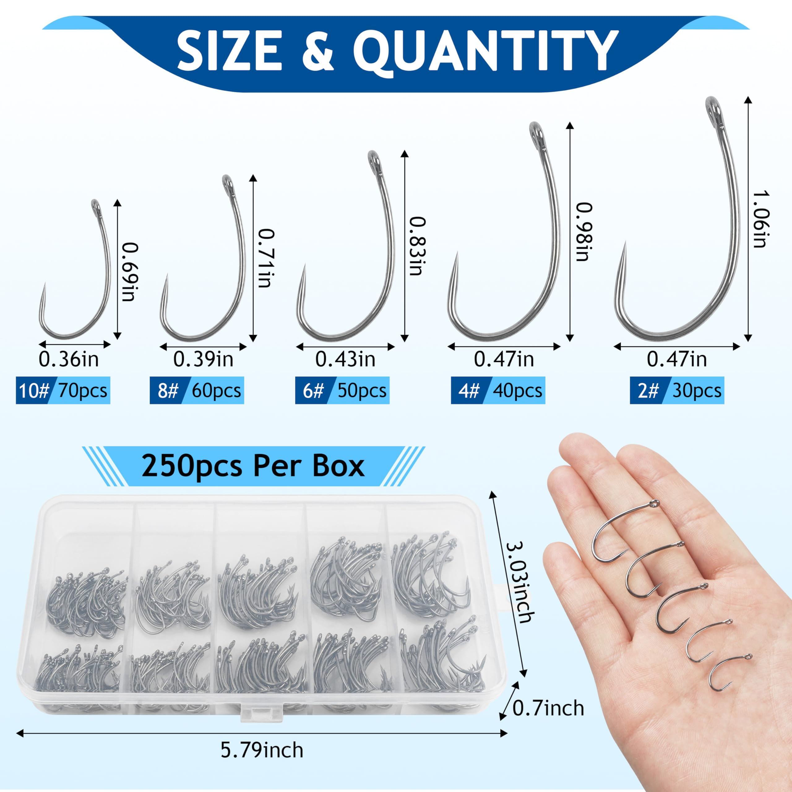 Snapklik.com : Barbless Fishing Hooks, 250/300pcs Carp Fishing Fly ...
