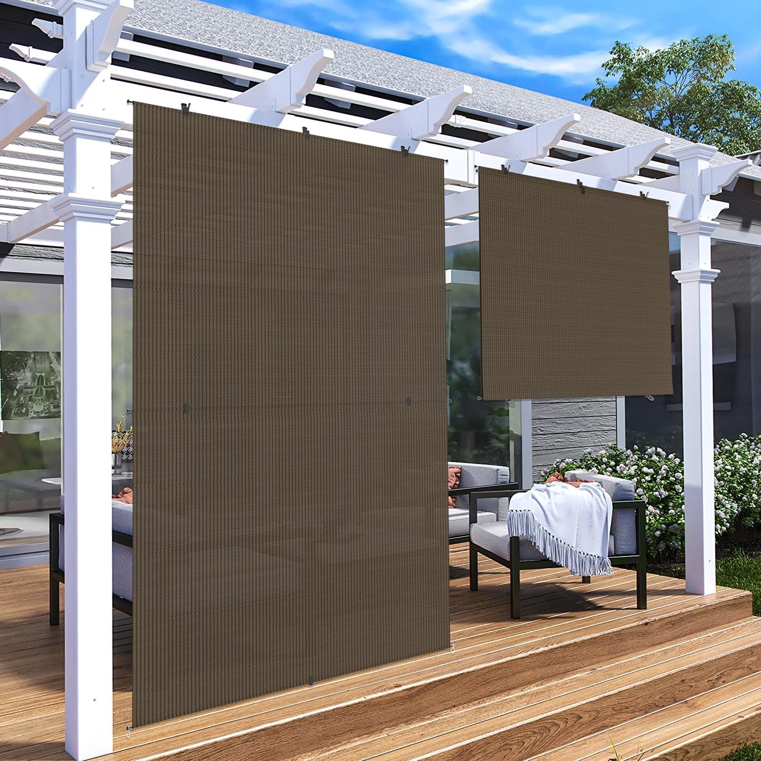 Amazon.com : DIFY Outdoor Roller Shade Blinds Roll Up Shade, Exterior ...