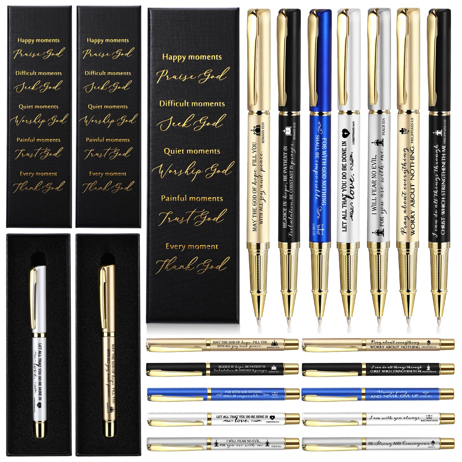 Amazon.com : Spakon 20 Set Christian Pen Inspirational Bible Verse ...