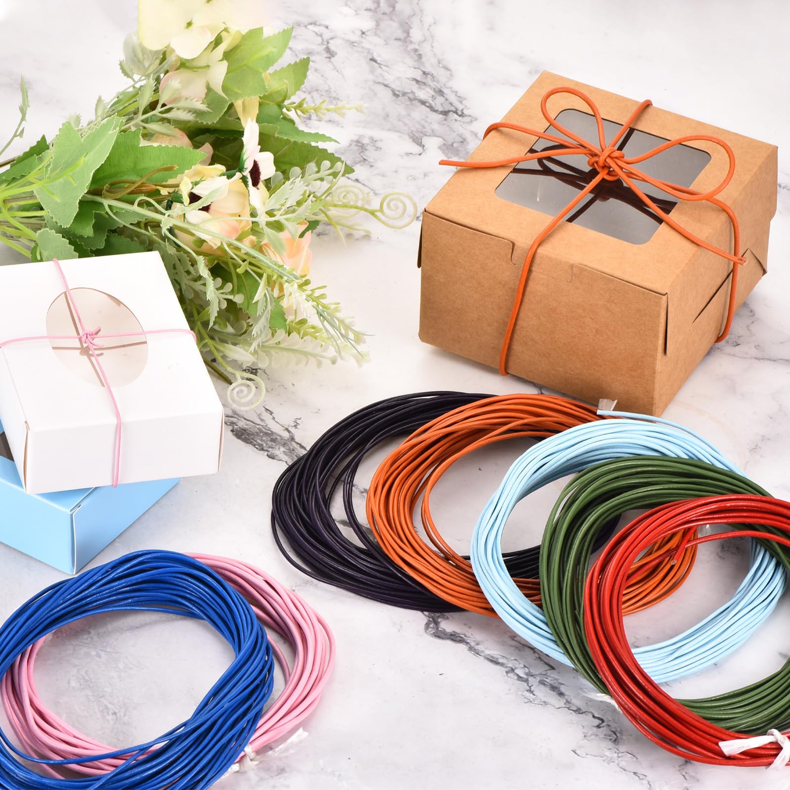 Snapklik.com : DMiotech 2mm Red Leather Cord, 20m