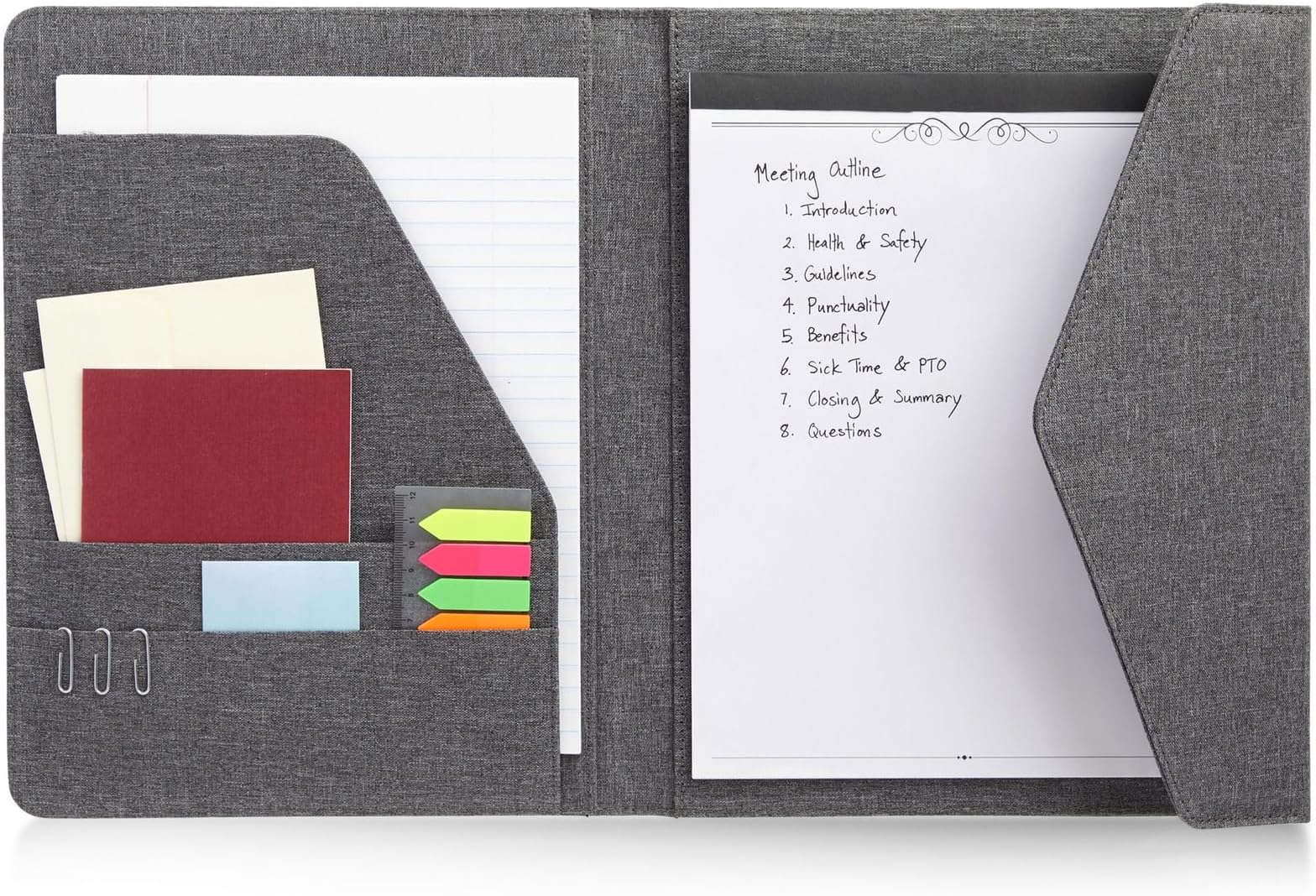 Grey Professional Legal Notepad Portfolio, Business Work Organizer ...