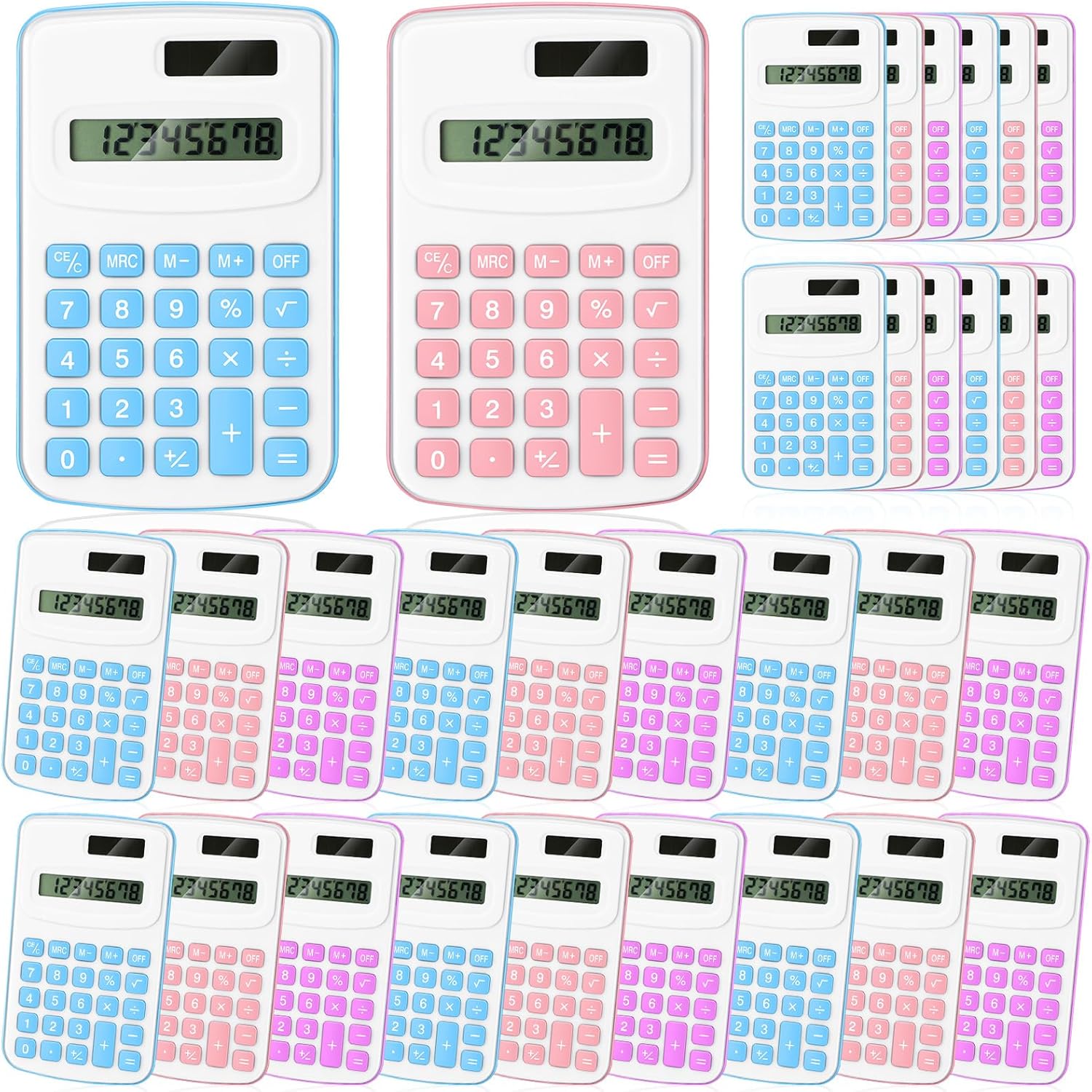 Amazon.com : Treela 30 Pcs Pocket Size Calculator for Students Bulk ...
