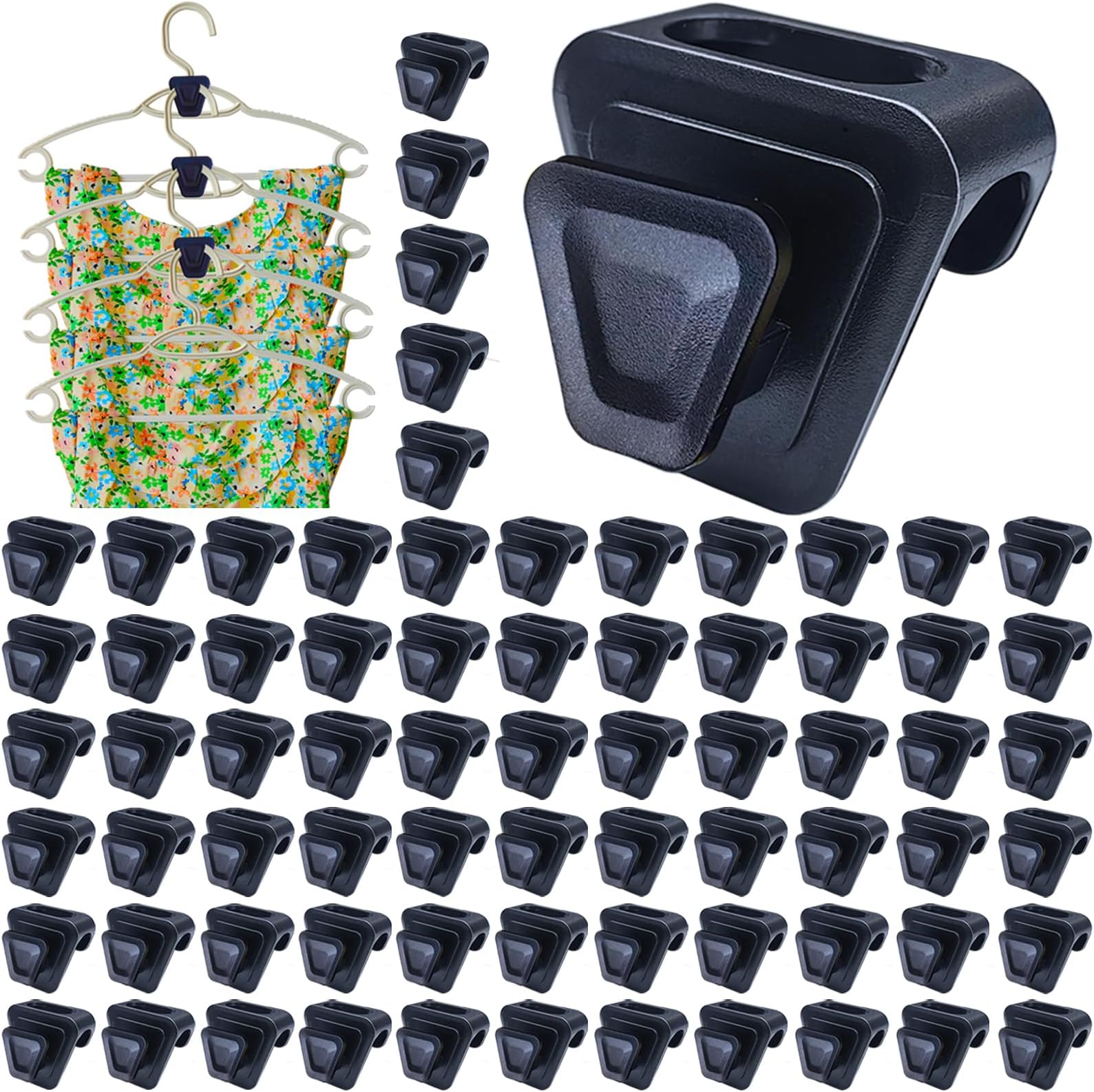 Amazon.com: Lifeaider 90 Pcs Space Saving Hanger Hooks, Clothes Hanger ...