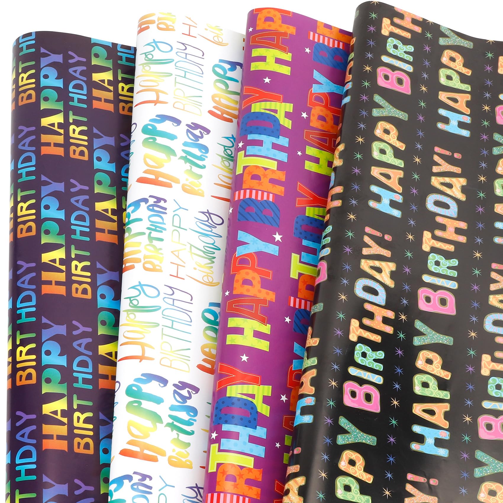 Amazon.com: Birthday Wrapping Paper 12 Sheets Happy Birthday Gift ...