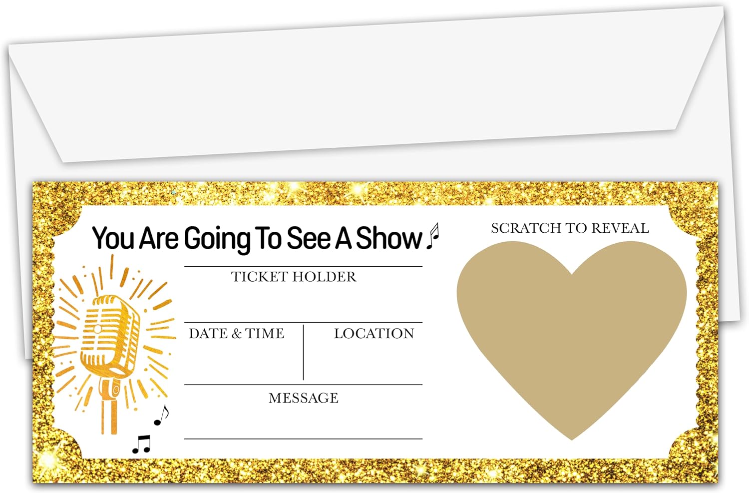 Amazon.com: Foosproea Concert Ticket - DIY Event Ticket Scratch Off ...