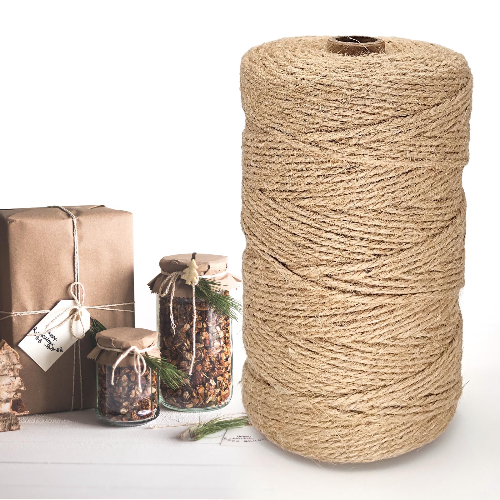 Amazon.com: Natural Jute Twine String 3mm 656FT Long Jute Rope for ...