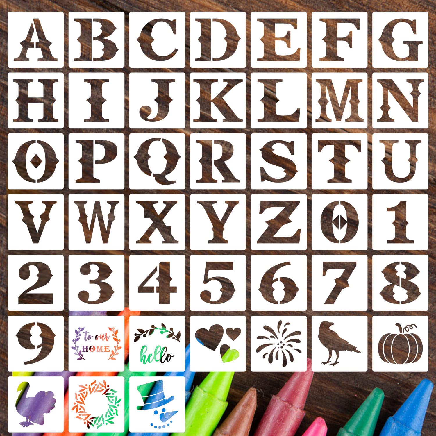 Buy 3inch Letter Stencils and Numbers,Alphabet Art Craft Stencils ...