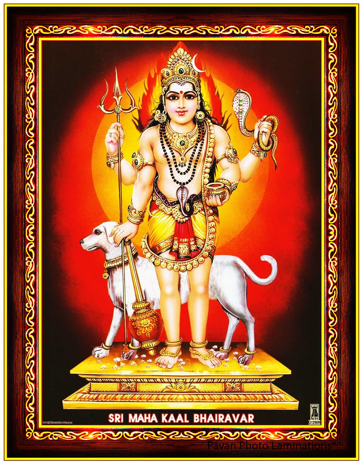 Buy Pavan Photo Laminations, Lord Maha Kala Bhairavar Mahakal Bhairav ...