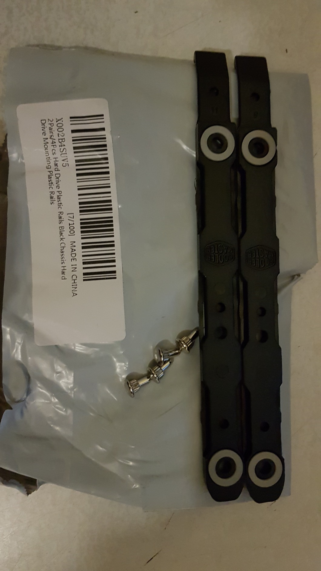 Amazon.com: 2Pairs/4Pcs Hard Drive Plastic Rails Black Chassis Hard ...