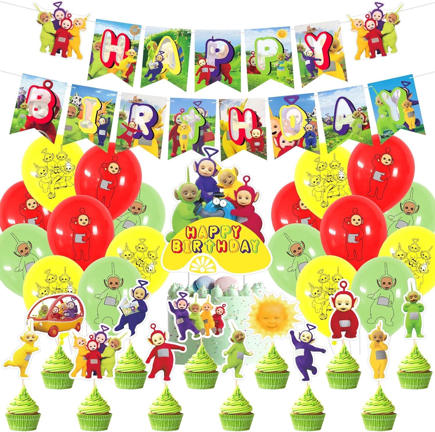 Buy Teletubbies Party Supplies Cartoon Teletubbies Birthday Party ...