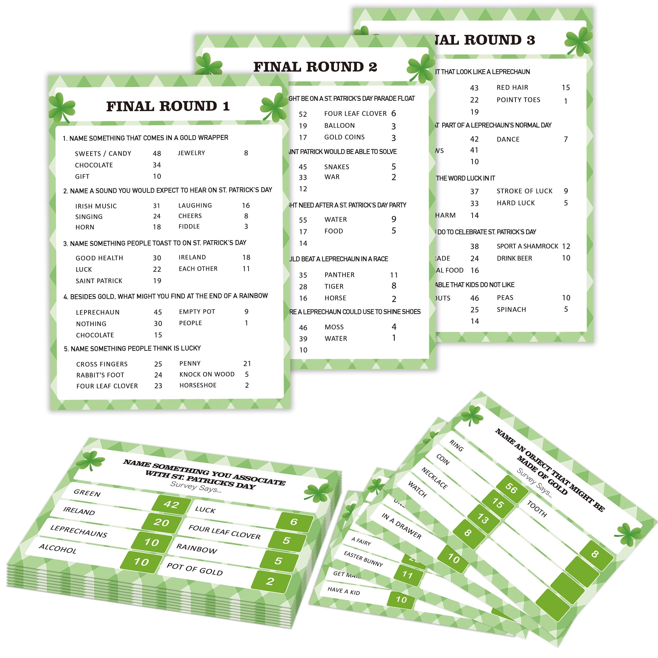 Amazon.com: St. Patrick's Day Friendly Feud Game - St. Patrick's Day ...