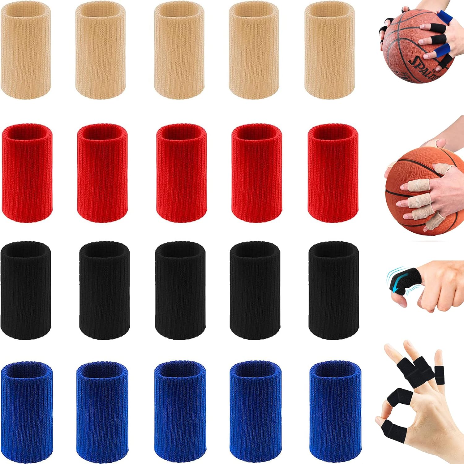 Yeesabella 20PCS Finger Splint Protectors Finger Straighteners Splint Finger Support Brace ...