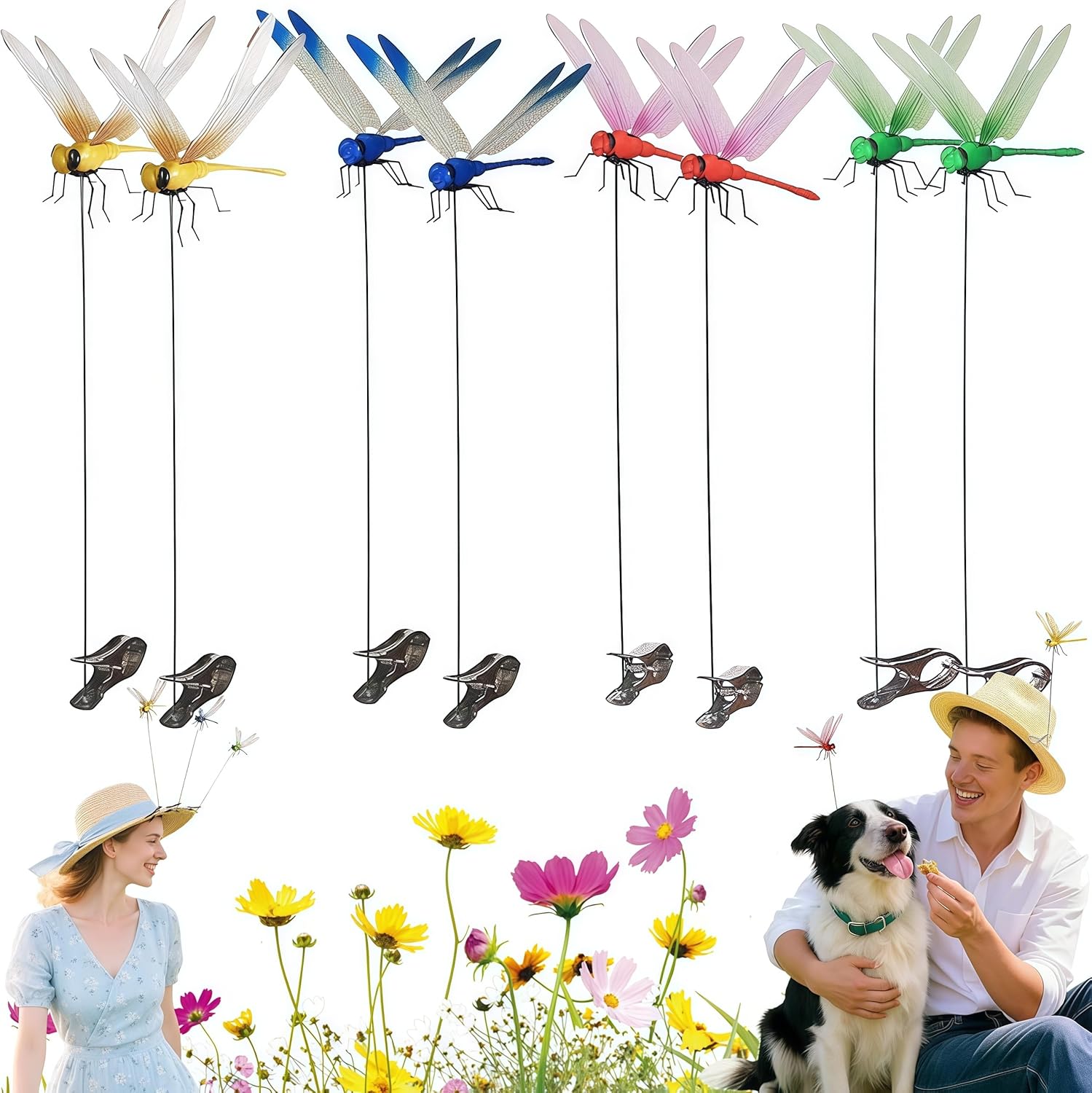 Amazon.com: 3D Realistic Dragonfly Clips, Gardens Courtyard Decor, 3D ...