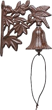 Amazon.com: Cast Iron Hummingbird Dinner Bell Yard Art Wall Hanging ...